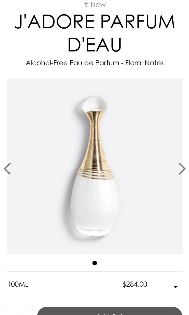 DIOR J'ADORE PARFUM D'EAU, Beauty & Personal Care, Fragrance & Deodorants on Carousell