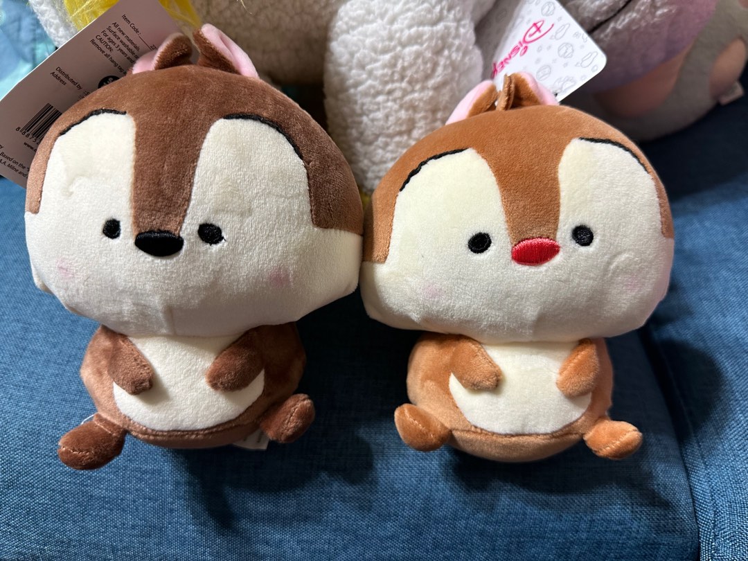 Disney Chip and Dale Plushies, Hobbies & Toys, Toys & Games on Carousell