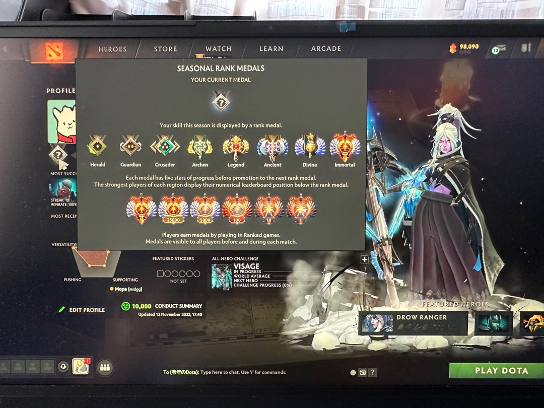 Dota 2 account with limited arcanas and collector sets, Video Gaming ...