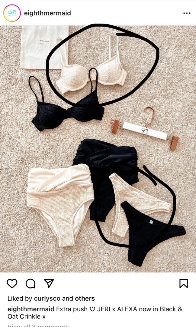 Eighth Mermaid Alexa Bikini Set, Women's Fashion, Swimwear, Bikinis ...