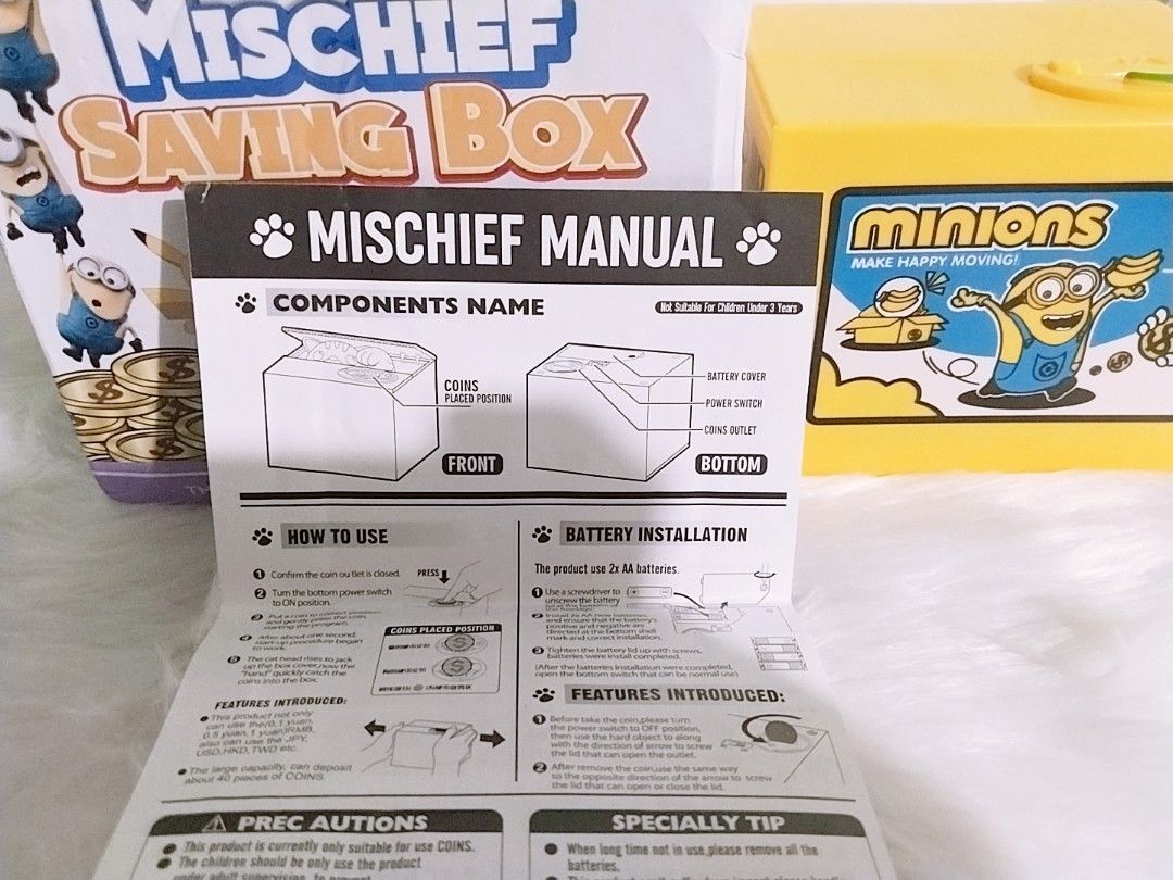 Electronic Minion Money Box - With Minion Paw For Grabbing Coins on ...