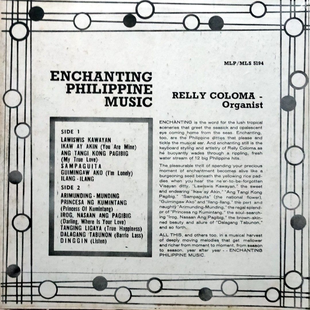 Enchanting Filipino Music LP Plaka Vinyl Record on Carousell