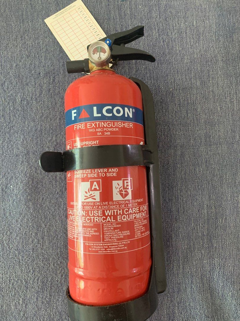 Falcon Dry Powder Fire Extinguisher (1kg), Furniture & Home Living ...