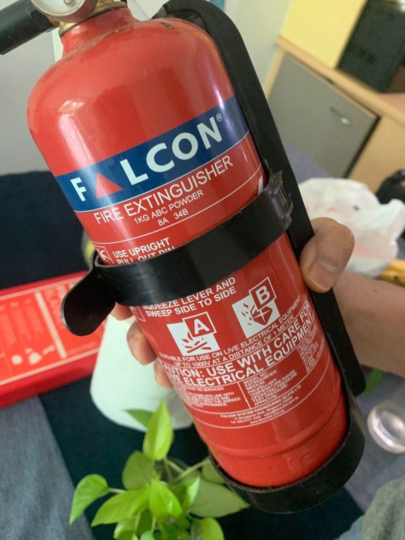 Falcon Dry Powder Fire Extinguisher (1kg), Furniture & Home Living ...