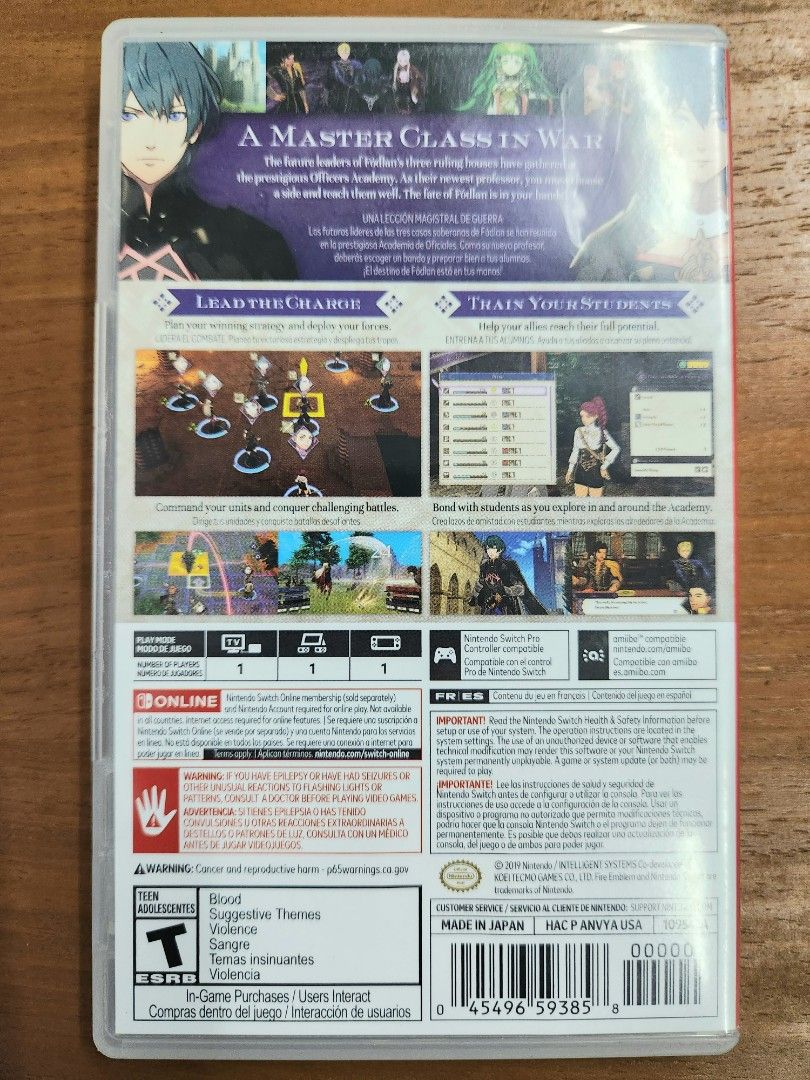 Fire Emblem Three Houses (US Version not MDE) for Nintendo Switch ...