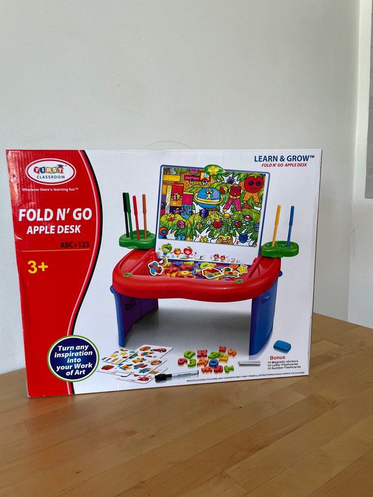 Fold n Go Desk, children, kid, art, flashcard, Hobbies & Toys, Toys ...
