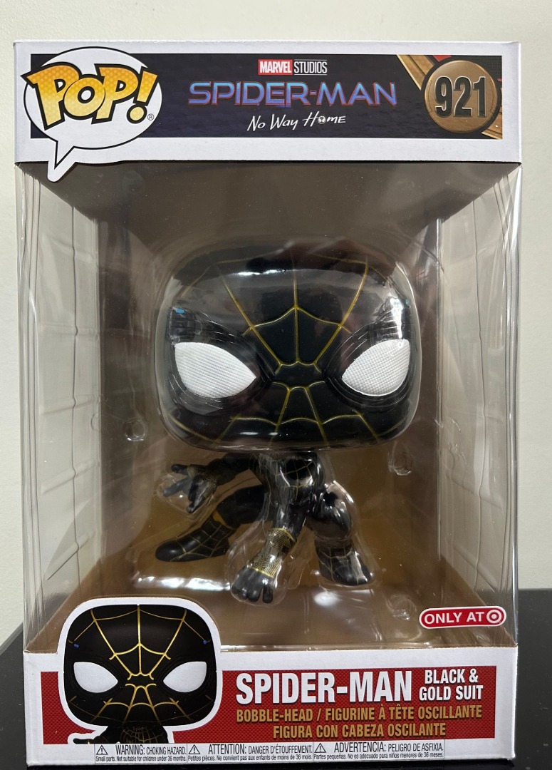 Funko Pop Movies : Spider-Man No Way Home - Spider-Man Black & Gold ...