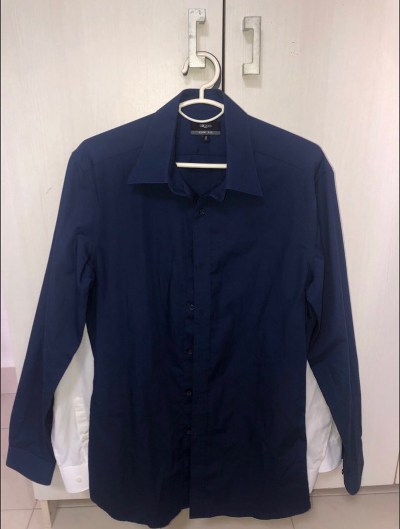 G2000 Navy Blue Formal Shirt, Men's Fashion, Tops & Sets, Formal Shirts ...
