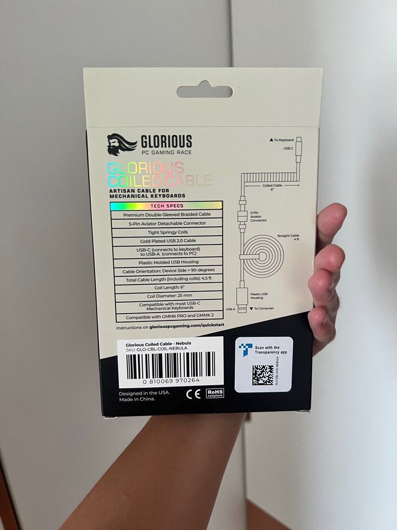 Glorious Coiled Keyboard Cable, Computers & Tech, Parts & Accessories ...