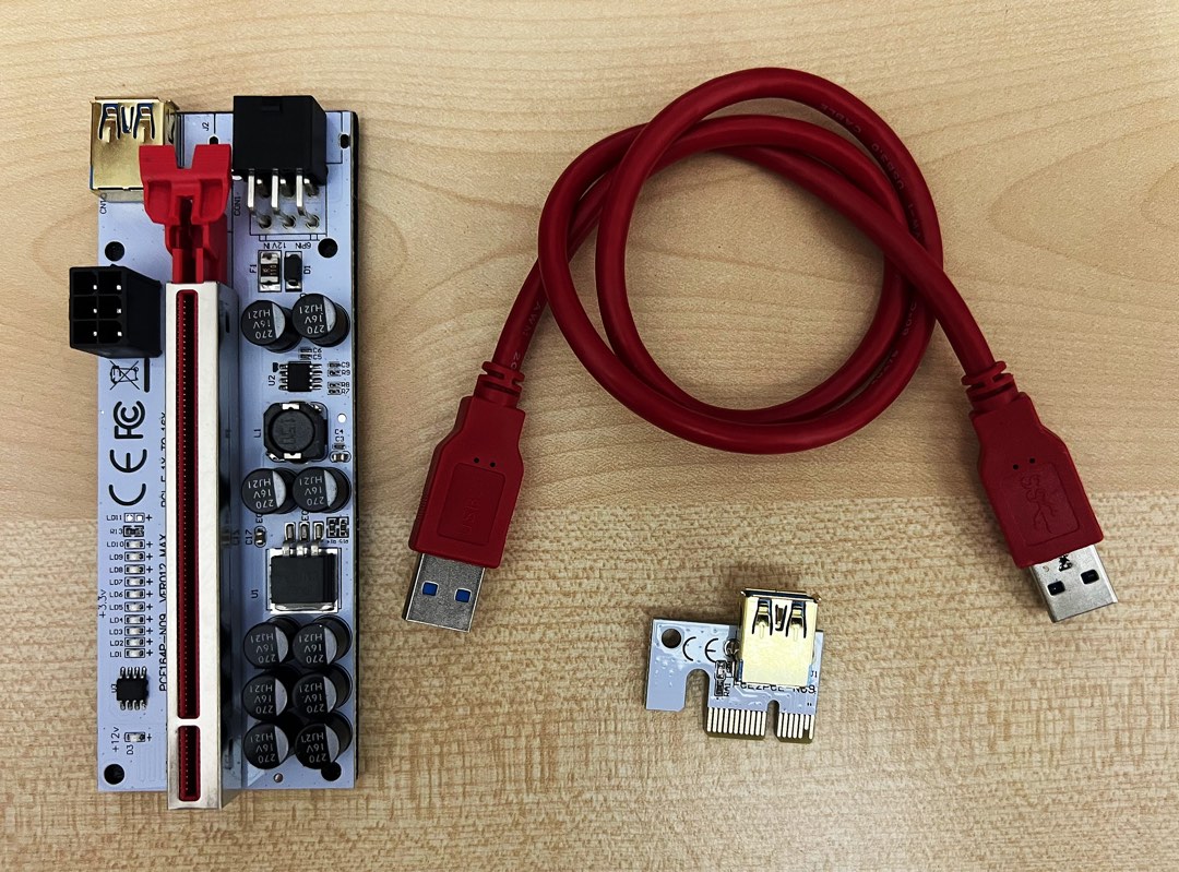 Gpu Riser Ver012 Max With 10 Leds Foc Riser Clip And Casing X 2 Pcs