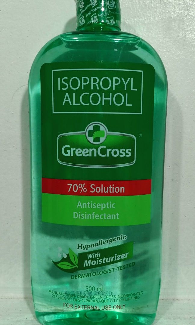GREEN CROSS ISOPROPYL ALCOHOL HYPOALLERGENIC WITH MOISTURIZER 500ML ...