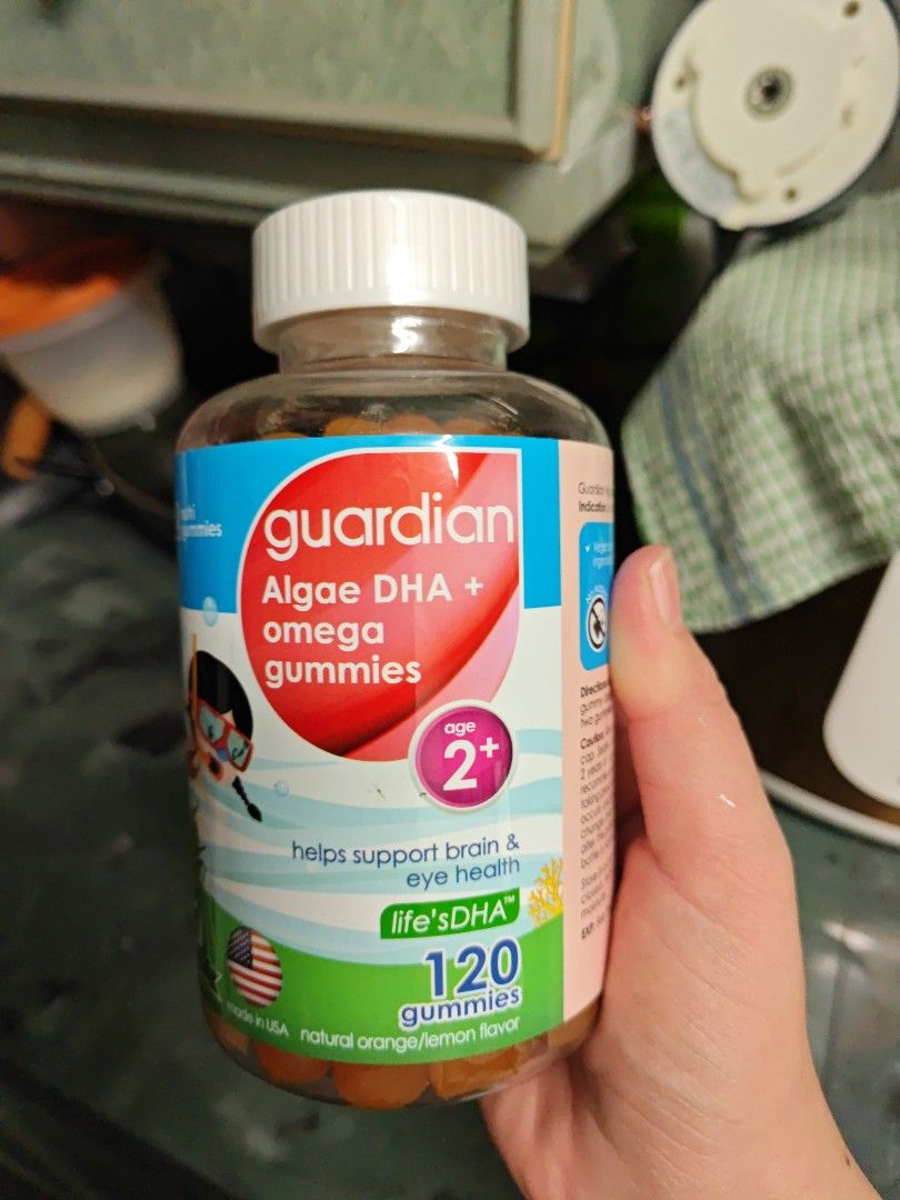 Guardian Algae DHA+ 120 gummies, Health & Nutrition, Health Supplements ...