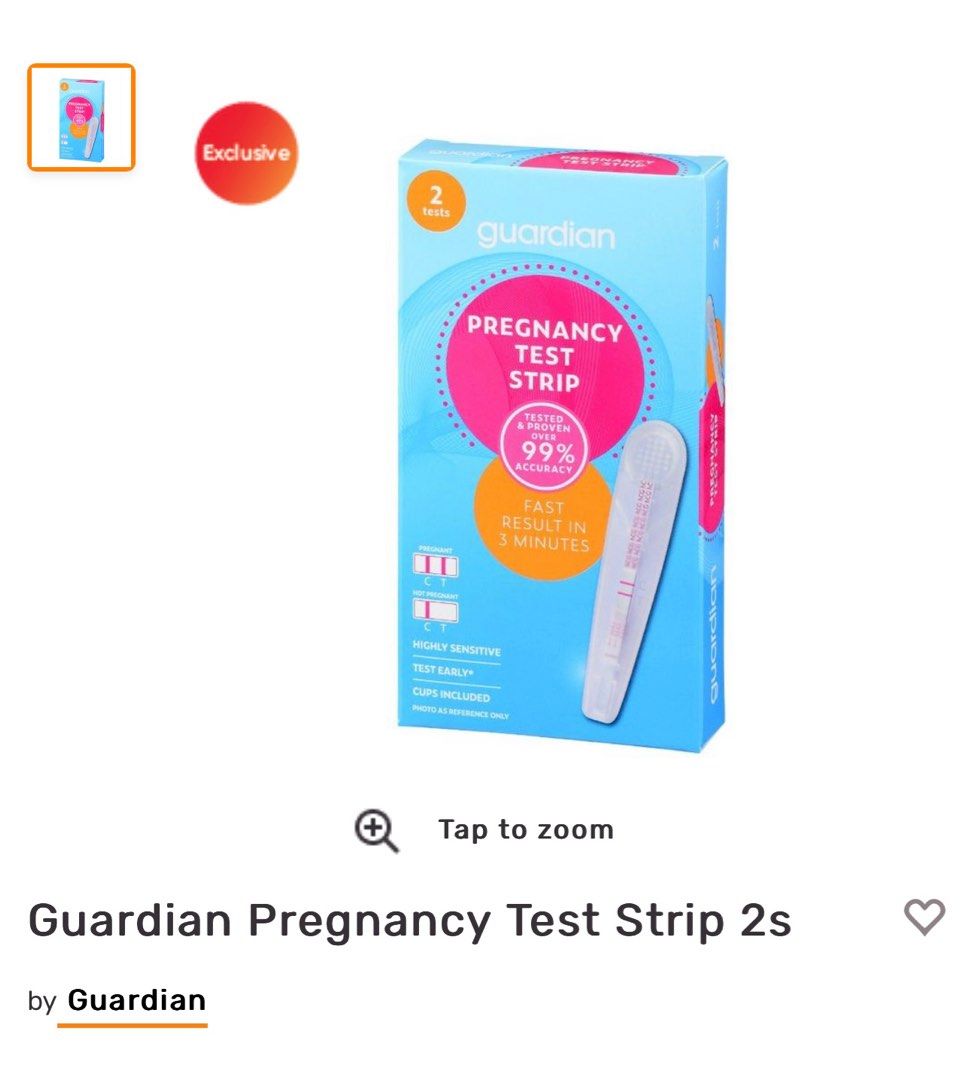 Guardian Pregnancy Test Strip (2 pcs), Beauty & Personal Care, Sanitary ...