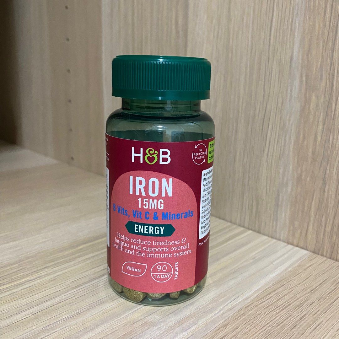 Holland & Barrett Iron + B Vits, Vit C & Minerals 15mg 90 Tablets ...
