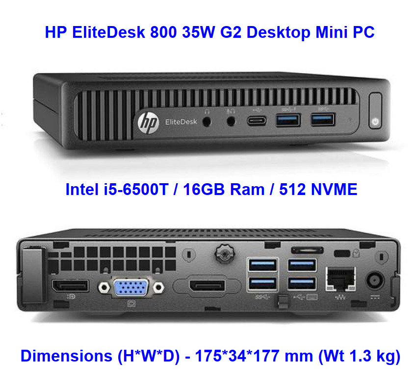 Hp Elitedesk W G Desktop Mini Pc With Hp W Power Adapter Computers Tech Desktops