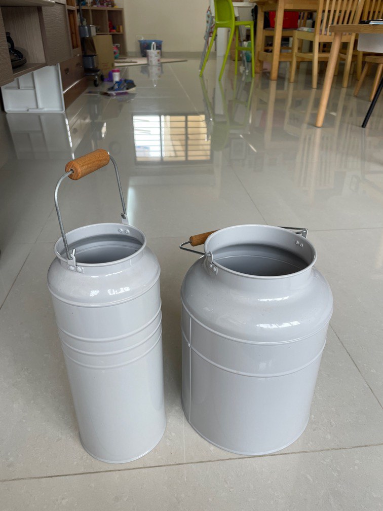 Ikea metal milk jug flower, Furniture & Home Living, Home Decor ...