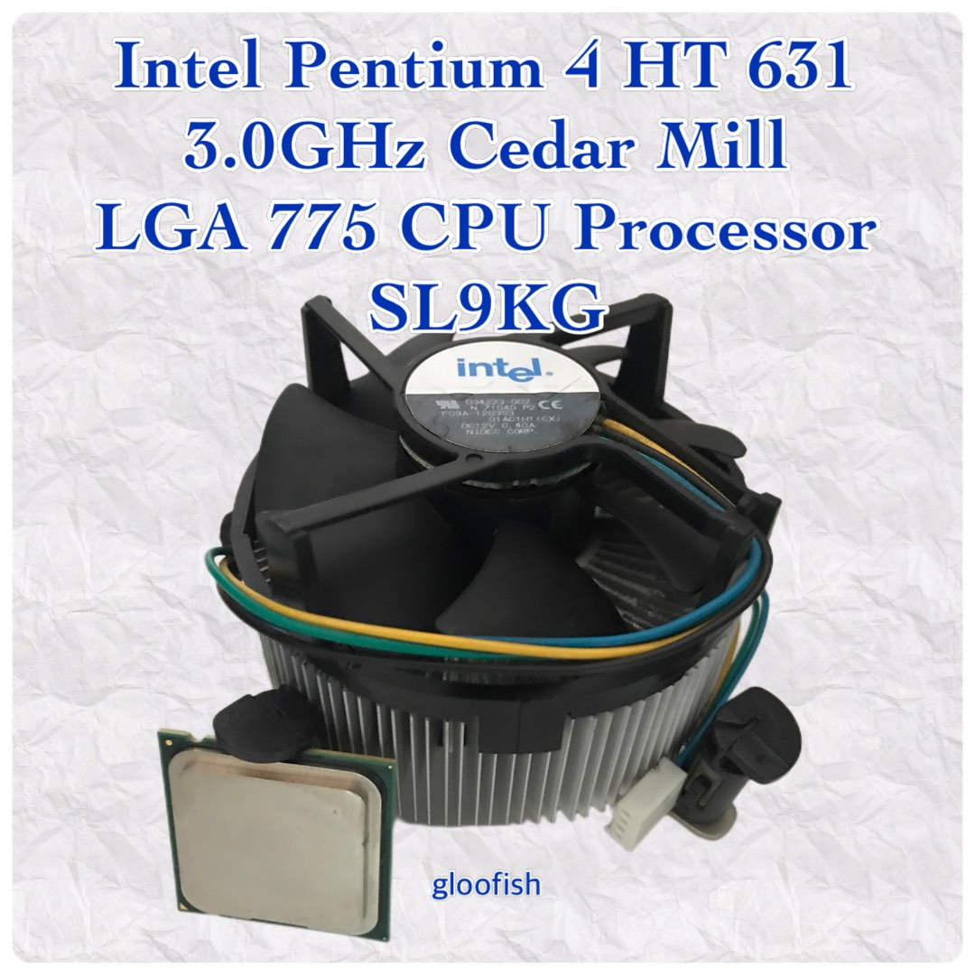 Intel Pentium 4 HT 631 3.0GHz Cedar Mill LGA 775 CPU Processor SL9KG ...