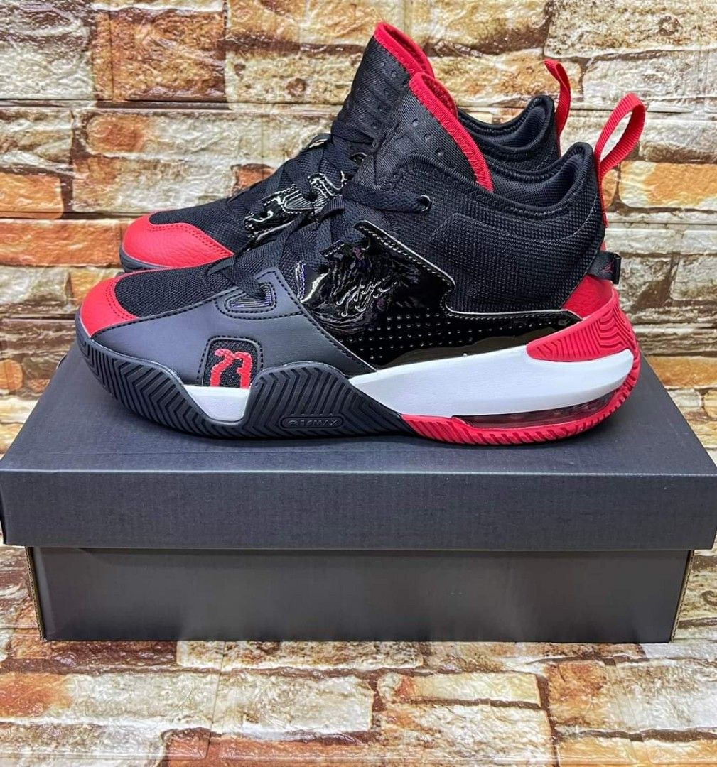 Jordan Stay loyal 2 black red white, Men's Fashion, Footwear, Sneakers ...