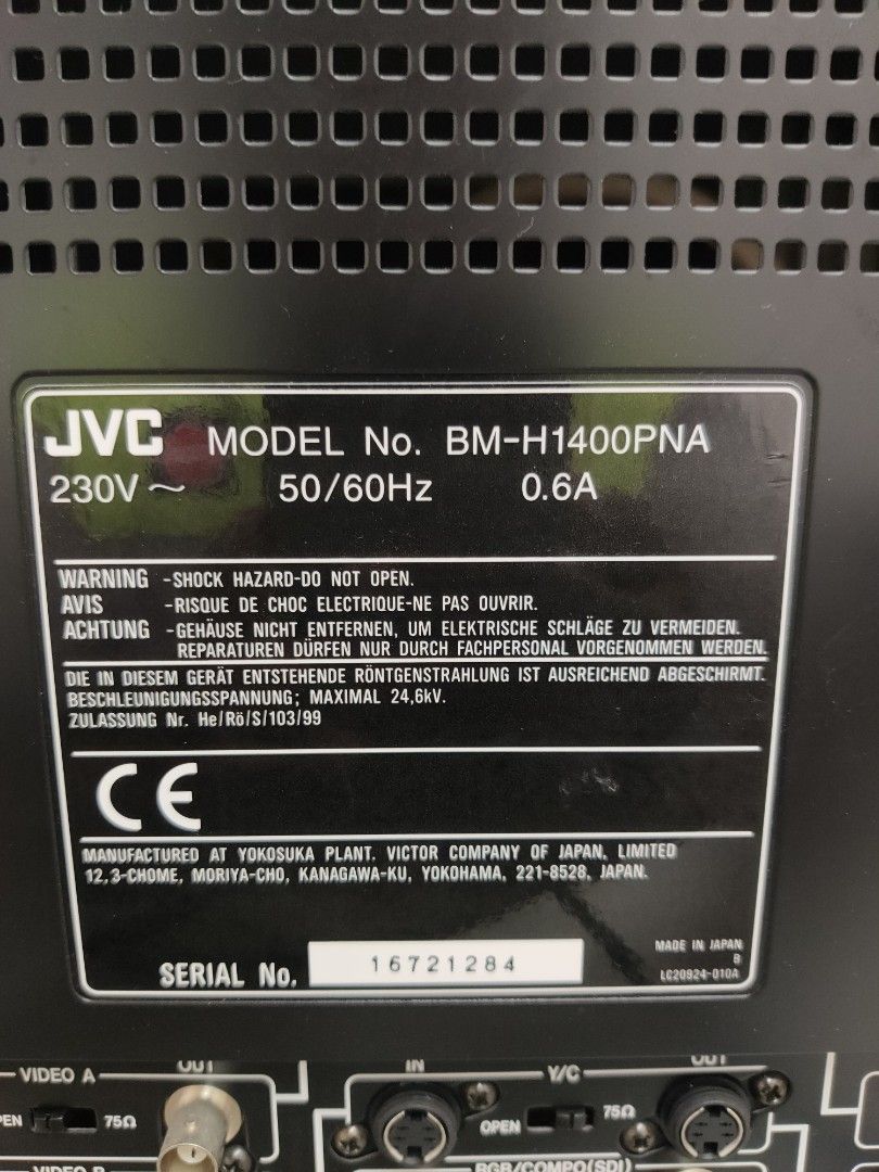 JVC 14 Inch CRT Monitor for sale @ $ 50 each (AAR 1795) (A3), TV & Home ...