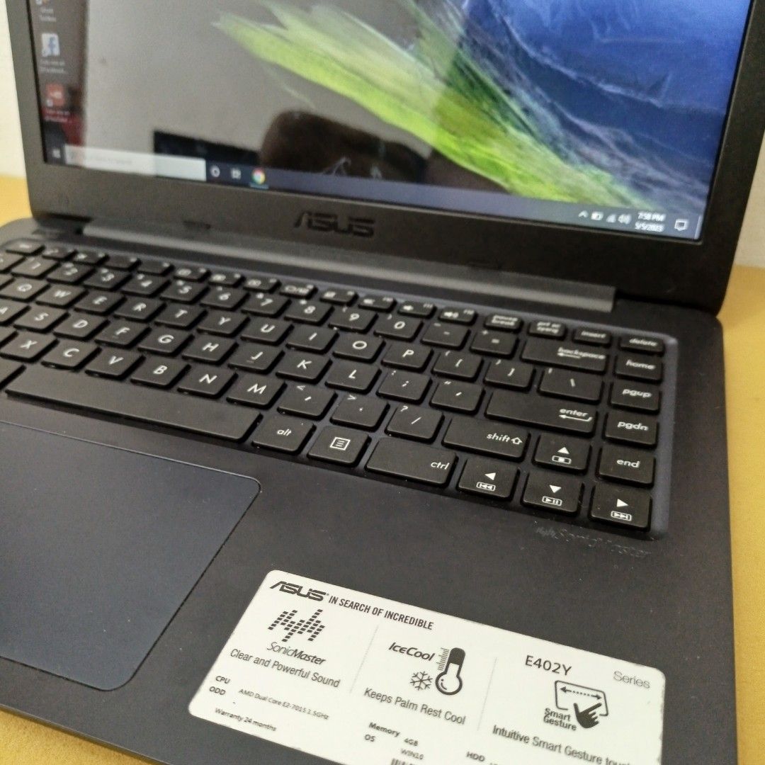 Laptop Slim Asus E402YA E2-7015, Ram 4gb, SSD 256gb, Siap Pakai, Noken ...