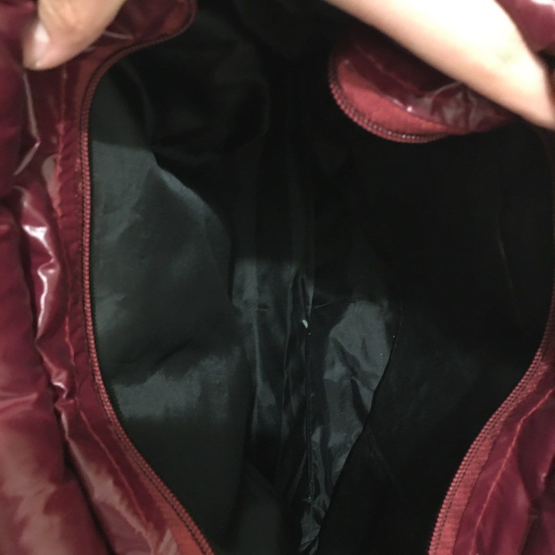 Large Maroon Puffbag, Fesyen Wanita, Tas & Dompet di Carousell