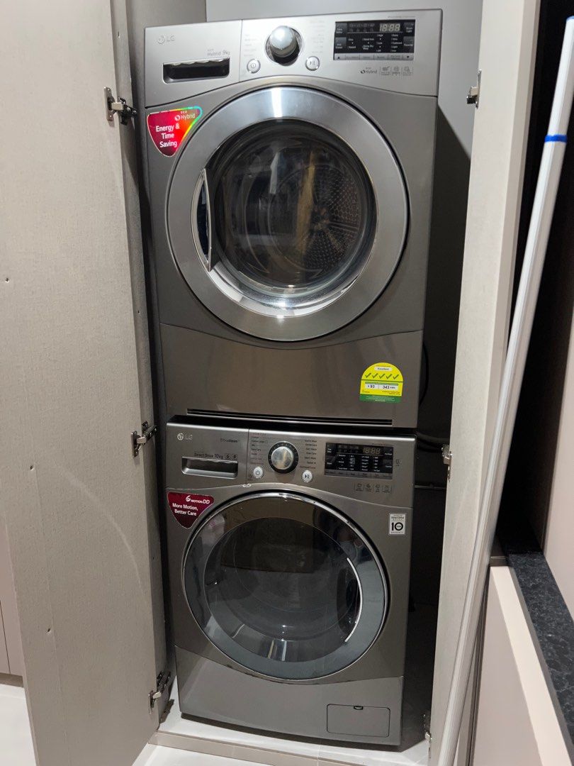 LG inverter direct drive washing machine and dryer set, TV & Home ...