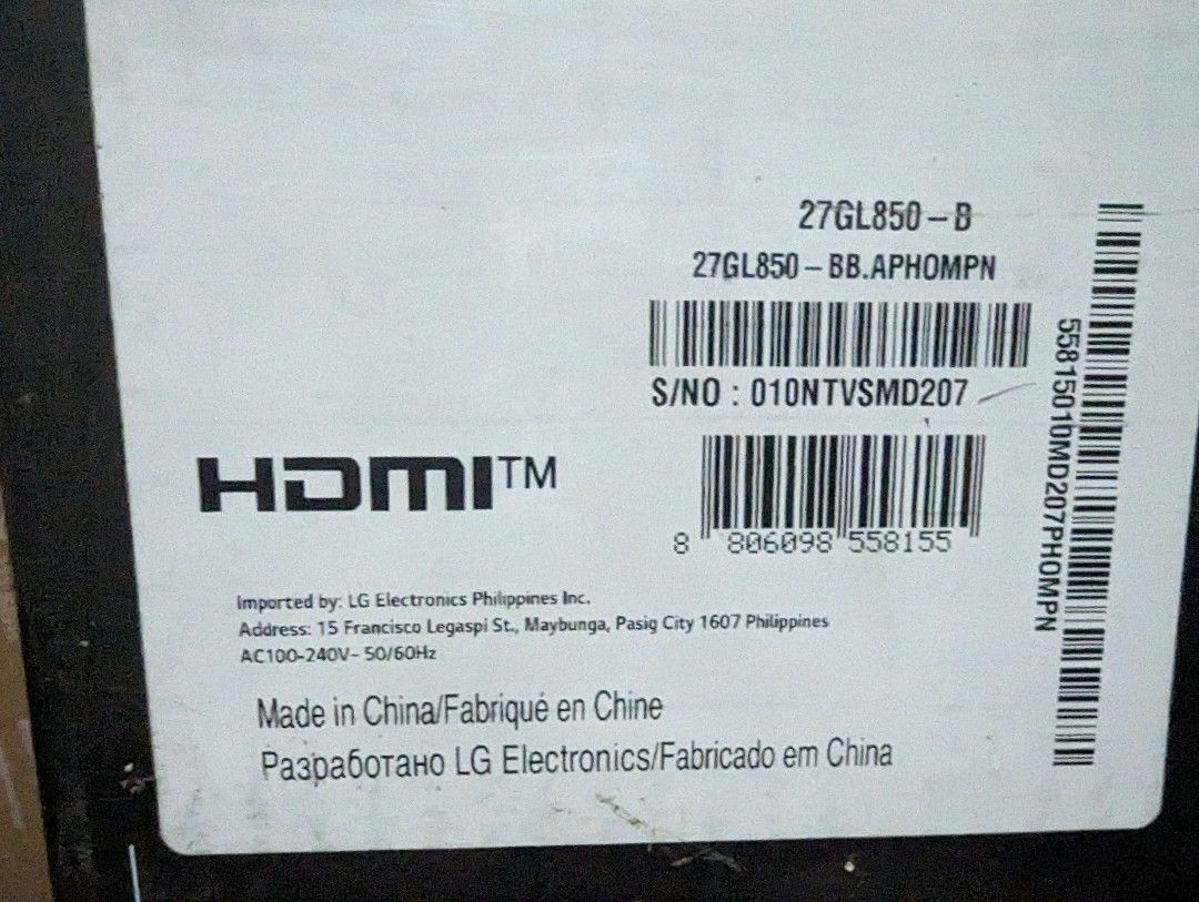 LG UltraGear 27" 1ms gl850 165 htz, Computers & Tech, Parts ...