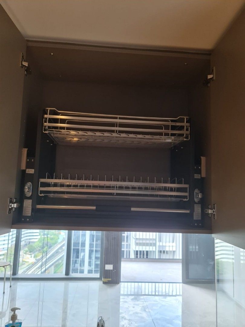 Pull Down Dish Rack kitchen cabinet, Furniture & Home Living, Bathroom ...