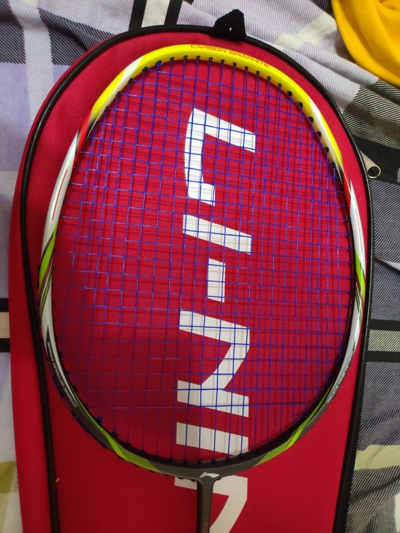 Lining CARBON GRAPHITE A900 GREEN BADMINTON RACKET, Sports Equipment ...