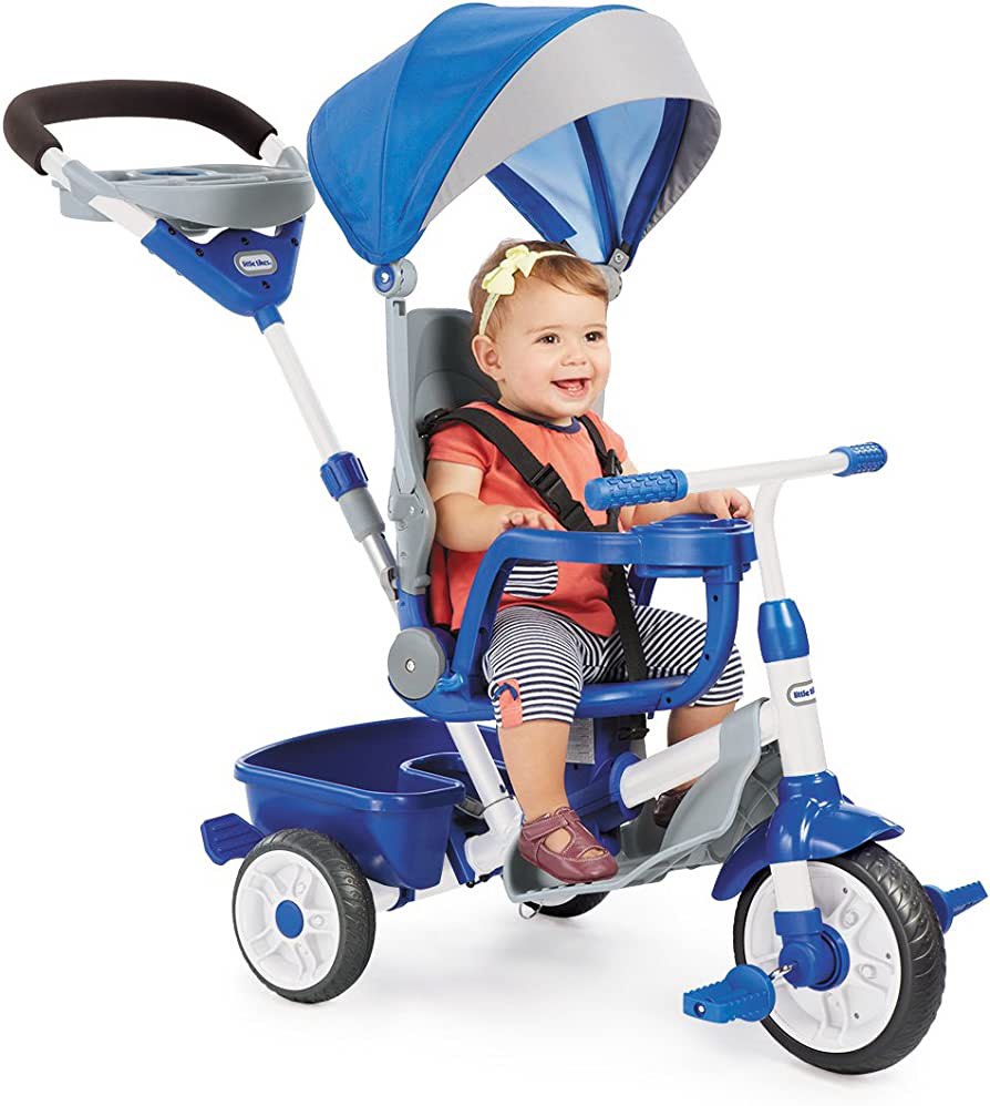 Little Tikes Perfect Fit 4-in-1 Trike Ride On, Blue, Babies & Kids, Infant Playtime on Carousell