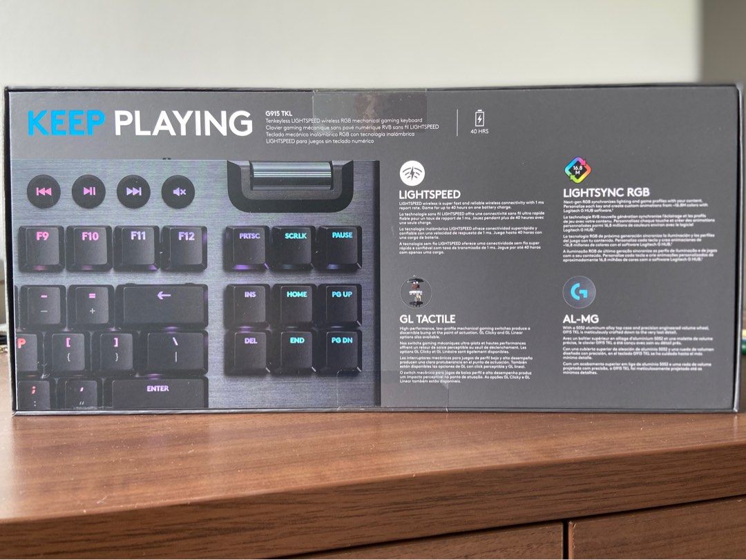 Logitech G915 TKL - Carbon (Black), GL Tactile, Computers & Tech, Parts ...