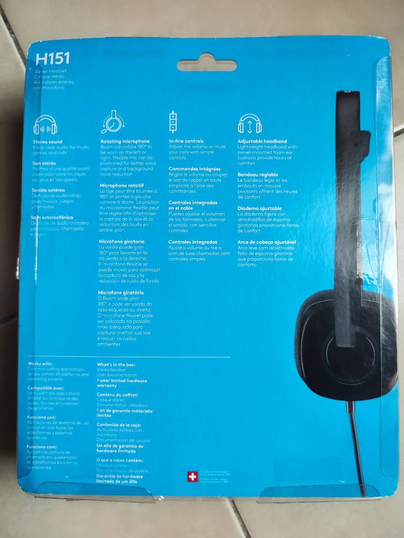 Logitech H151 Stereo Wired Headset with Mic, Audio, Headphones ...