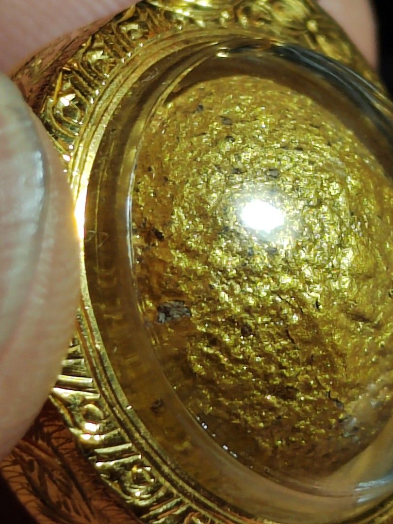 Lp Liew(龙婆柳）Loop Om Chanmark with gold paint # Lp Liew# 龙婆柳＃Lp Liu # ...