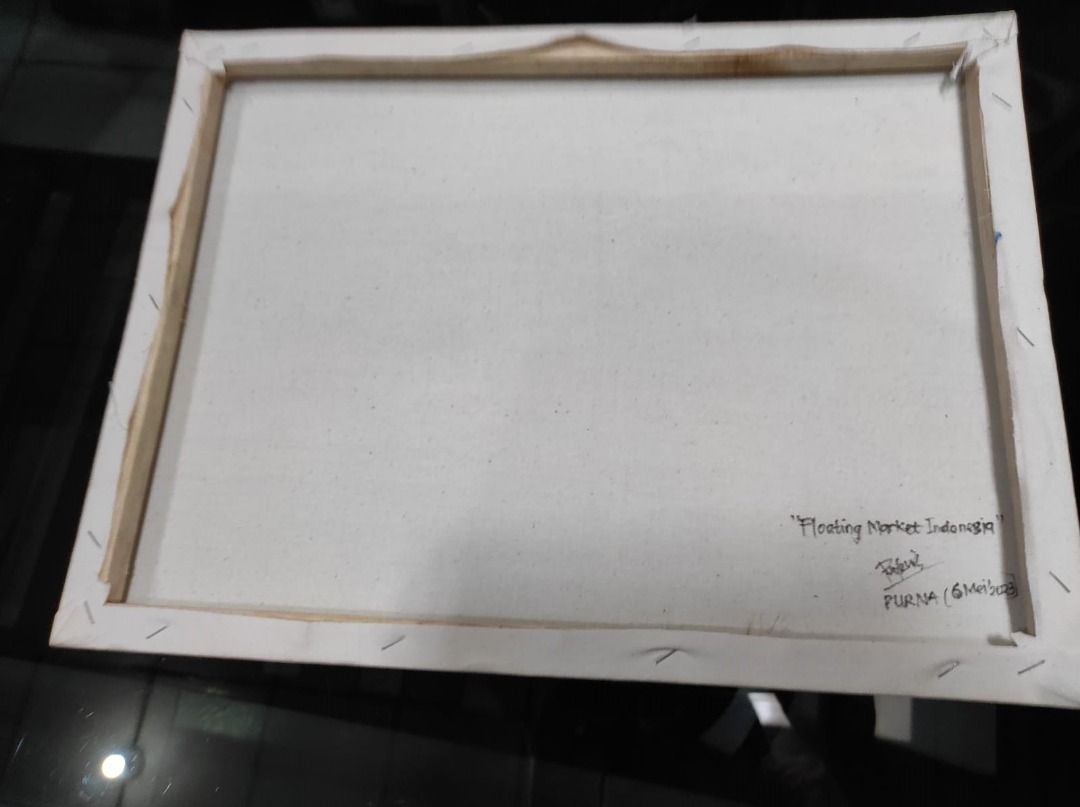 Lukisan Kanvas Acrylic 100% Asli 30x40 FLOATING MARKET INDONESIA, Desain & Kerajinan Tangan ...