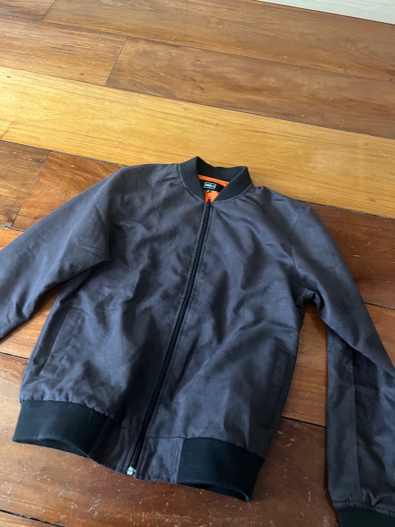 MNLA Suede Bomber Jacket, Men's Fashion, Coats, Jackets and Outerwear ...