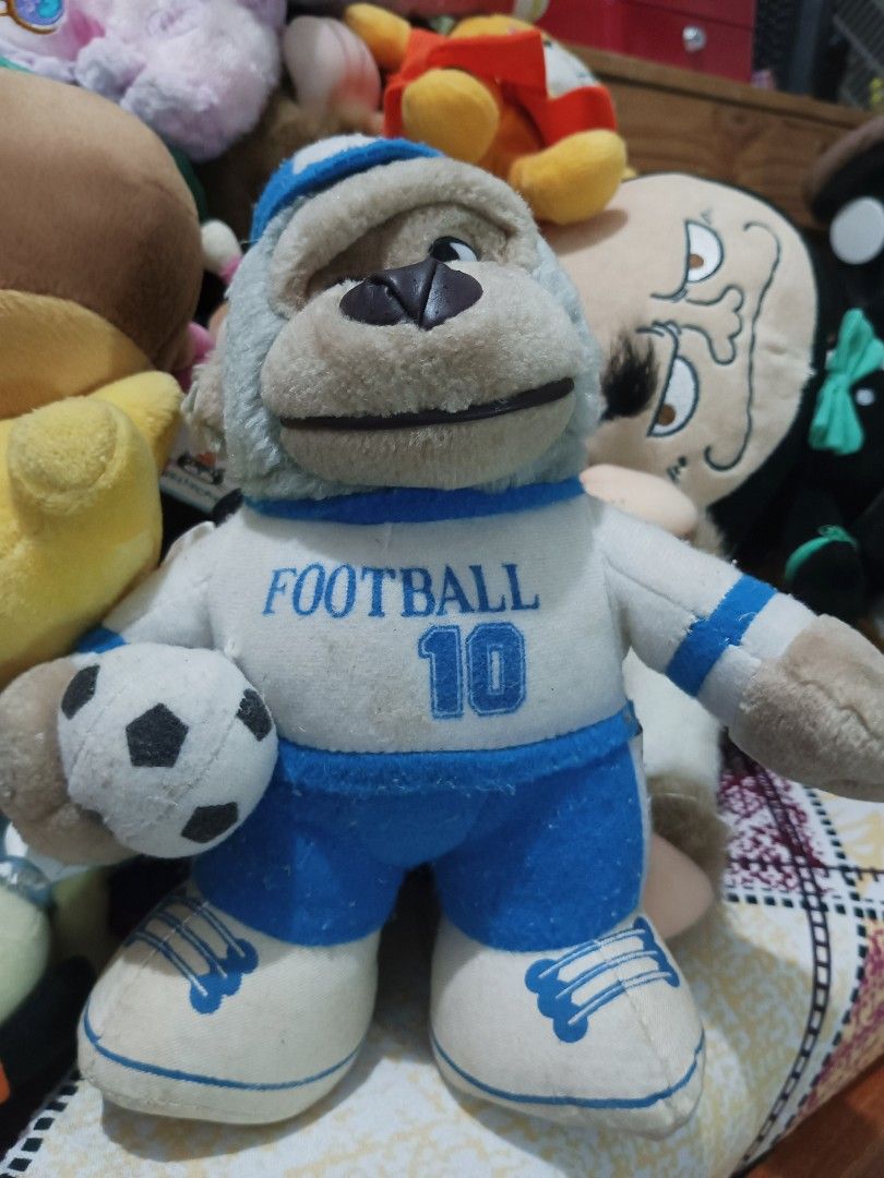 Monkey Football Player Stuffed Toy Plushie, Hobbies & Toys, Toys ...