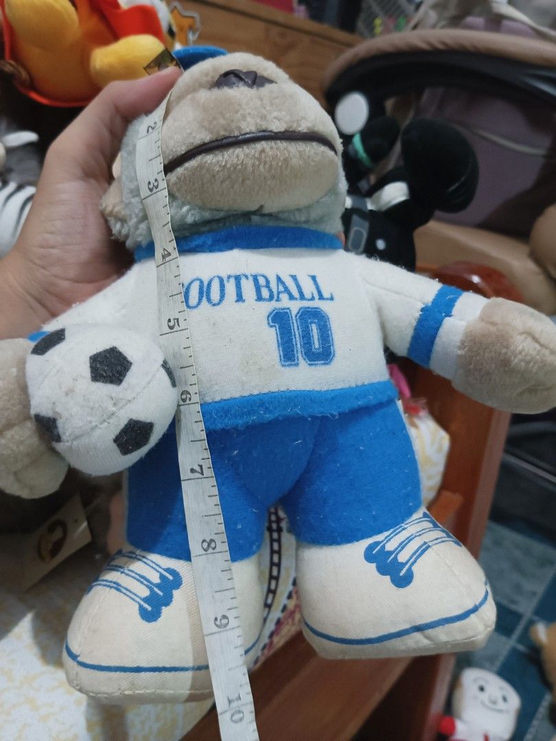 Monkey Football Player Stuffed Toy Plushie, Hobbies & Toys, Toys ...