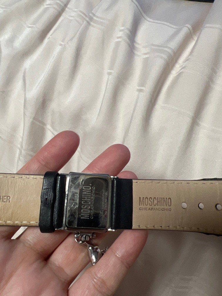 Moschino Leather Watch, Luxury, Watches on Carousell