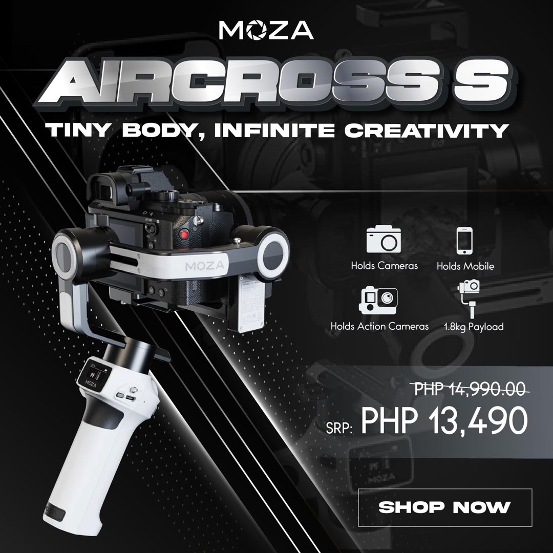 Moza Aircross S, Photography, Photography Accessories, Gimbals & Stabilizers on Carousell