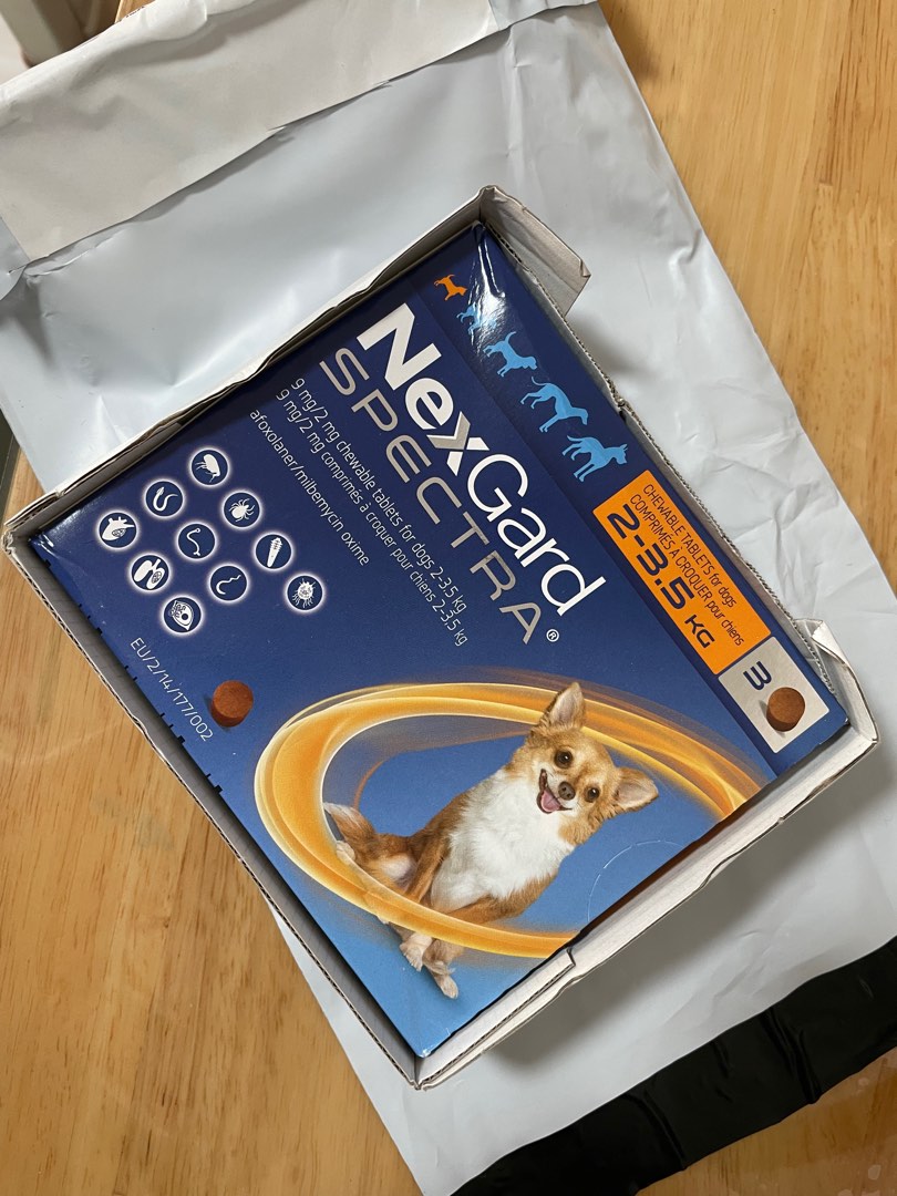 Nexgard Spectra (2-3.5kg) : Per box of 3 tablets. Exp 08/24, Pet ...