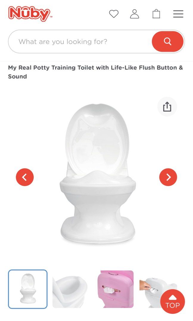 Nuby My Real Potty Training Toilet with Life-like flush button and ...