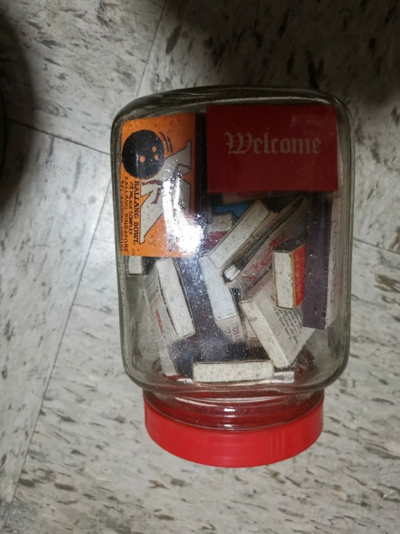Old Matches in glass containers, Hobbies & Toys, Stationery & Craft ...