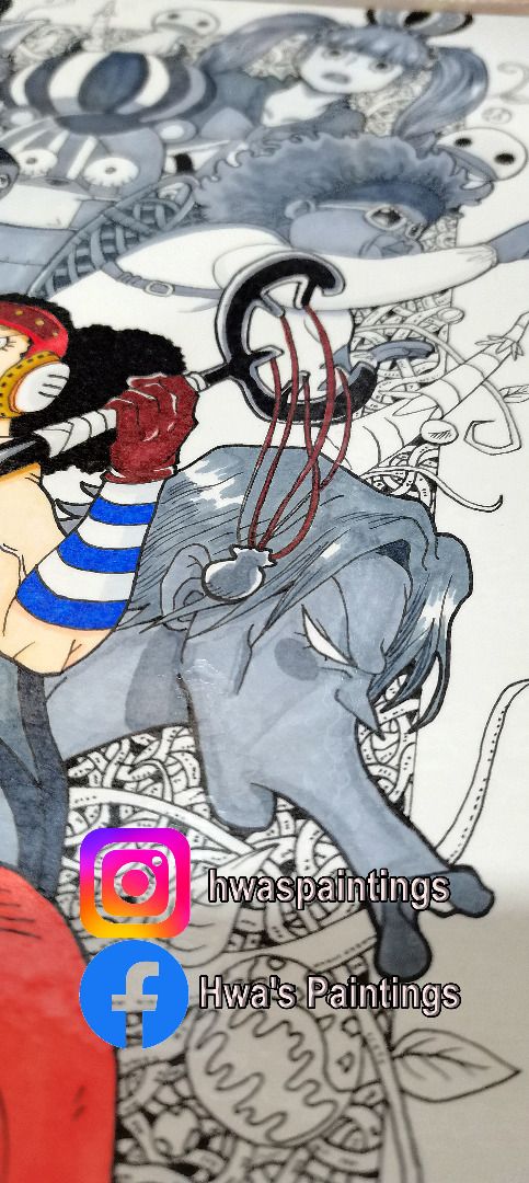 One Piece Usopp with villain Artwork ( A4 Size ), Hobbies & Toys ...