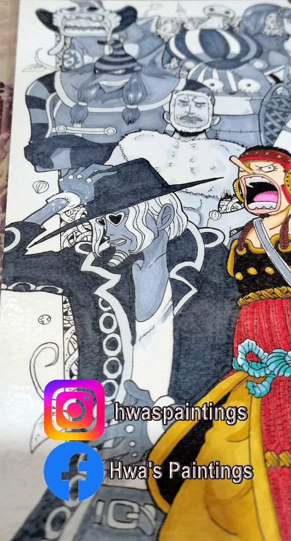 One Piece Usopp with villain Artwork ( A4 Size ), Hobbies & Toys ...