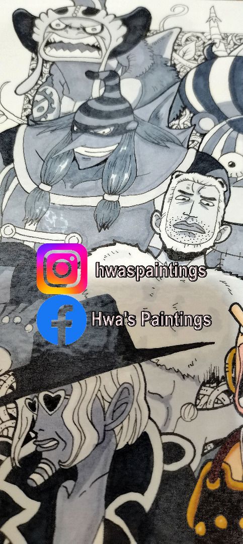 One Piece Usopp with villain Artwork ( A4 Size ), Hobbies & Toys ...