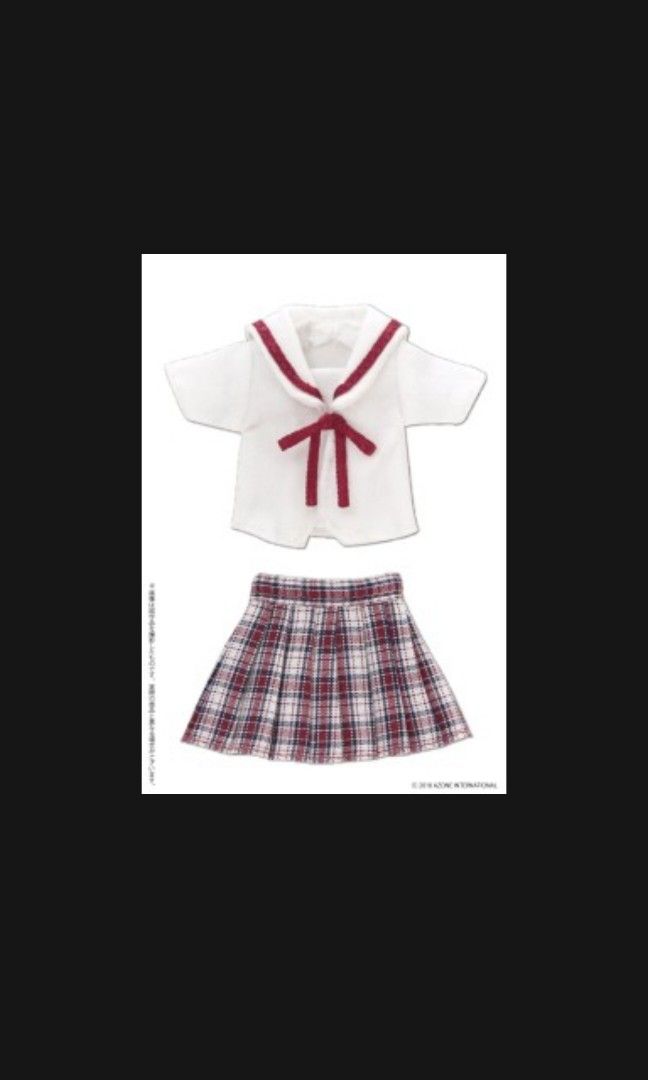 Original Azone International 1/12 Picco neemo White collar check sailor ...