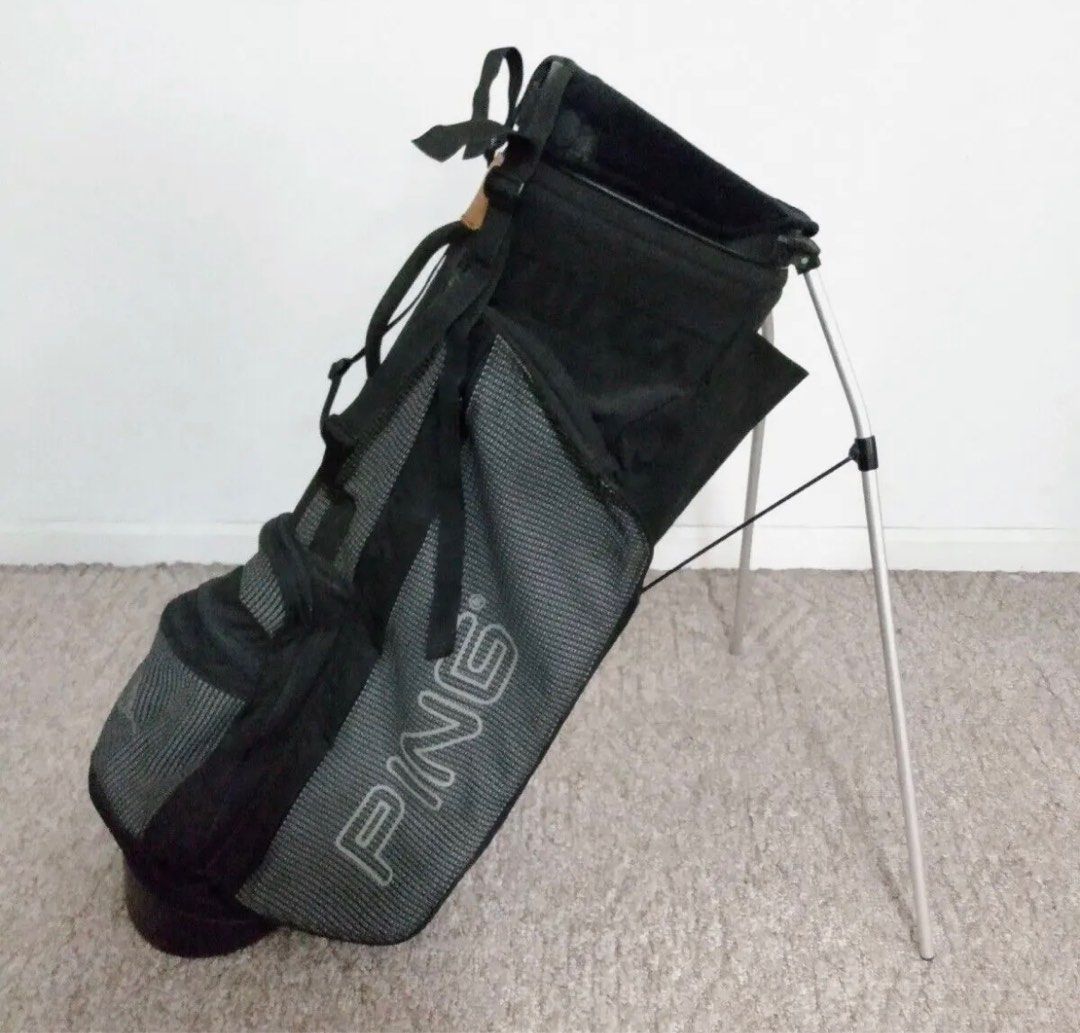 ORIGINAL PING HOOFER STAND GOLF BAG DUAL CARRY STRAP 4 WAY TOP BLACK ...