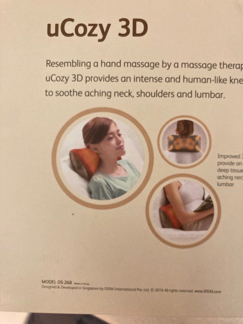 OSIM uCozy 3D neck shoulders lumbar massage, Health & Nutrition ...