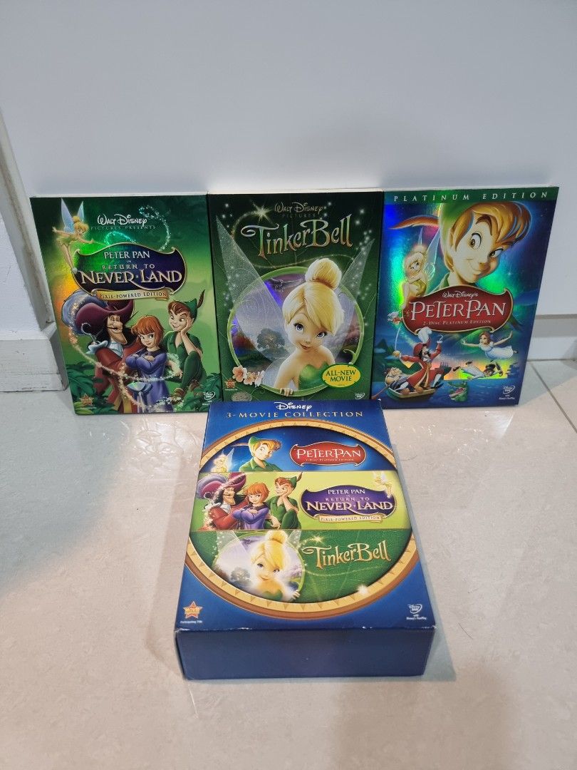 Peter pan & Tinker Bell DVD Collection, Hobbies & Toys, Music & Media ...