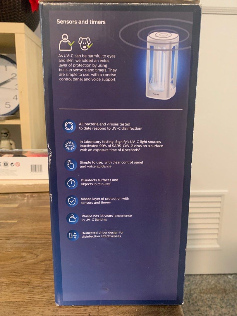 Philips UV-C disinfection desk lamp, TV & Home Appliances, Air ...